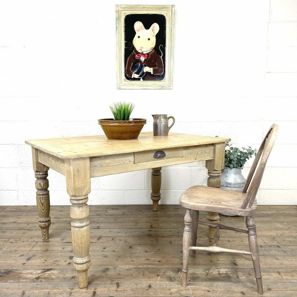 Rustic Pine Farmhouse Kitchen Table | M-2513 | Penderyn Antiques