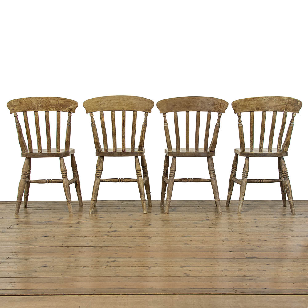 Set of Four Antique Pine Kitchen Chairs | M-4736 | Penderyn Antiques