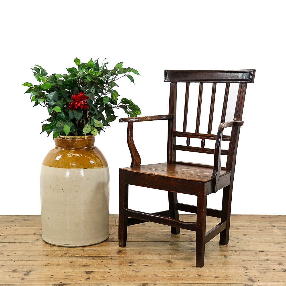 Antique Early 19th Century Welsh Oak Armchair | M-5367 | Penderyn Antiques