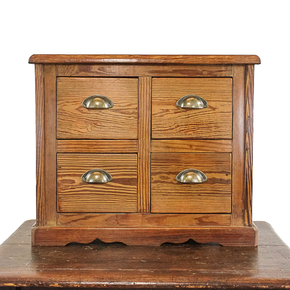 Rustic Small Four Drawer Cupboard | M-5898 | Penderyn Antiques